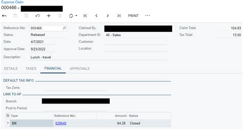 Expense Claim Total Value Error Community