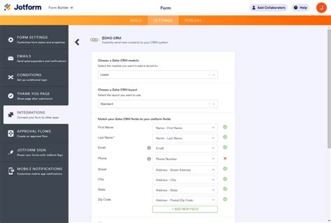 How To Integrate Jotform With Zoho Crm