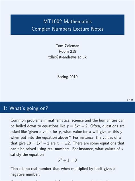 complex number pdf complex number numbers