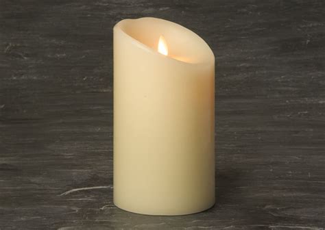 4″ X 7″ Luminara Ivory Wax Pillar Candle Ir Enabled Slum47 Ir