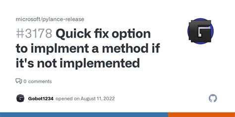 Quick Fix Option To Implment A Method If It S Not Implemented Issue Microsoft Pylance