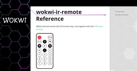 wokwi ir remote reference wokwi docs