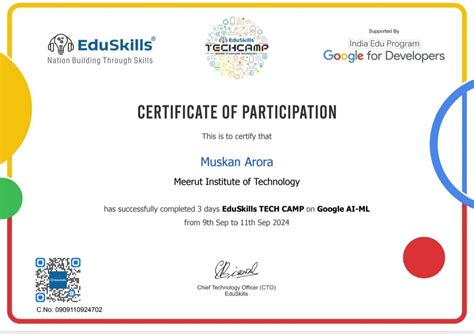Muskan Arora On Linkedin Miet Ai Machinelearning Eduskills