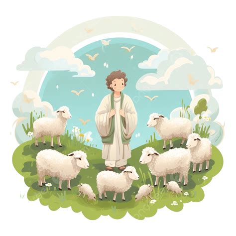 신과 양 그림 하느님 믿음 신자 Png 일러스트 및 이미지 에 대한 무료 다운로드 Pngtree