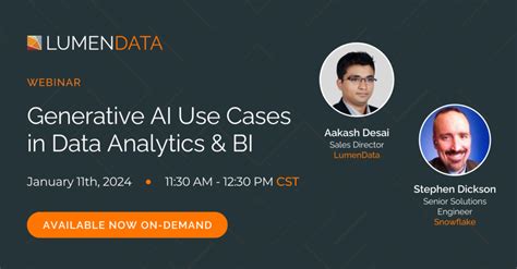 Generative AI Use Cases In Data Analytics And Business Intelligence LumenData