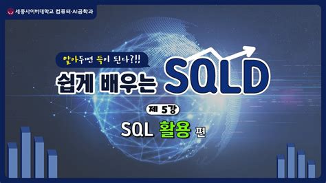 컴퓨터·ai공학과 국가공인 Sql개발자sqld 자격증 특강 05 Sql 활용 Youtube