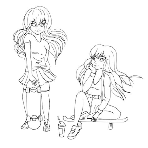 Anime Sisters Drawing
