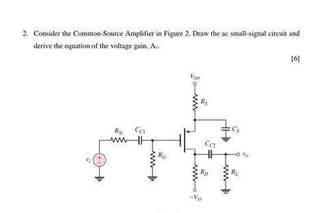 Solved Consider The Common Source Amplifier In Figure Chegg