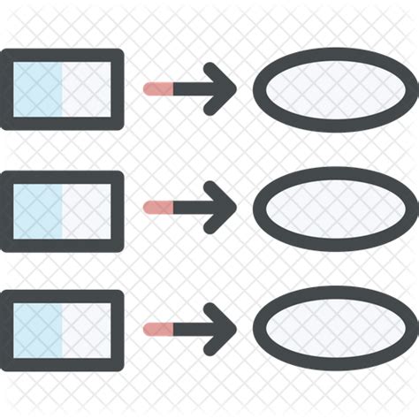 Data Flow Icon Download In Colored Outline Style