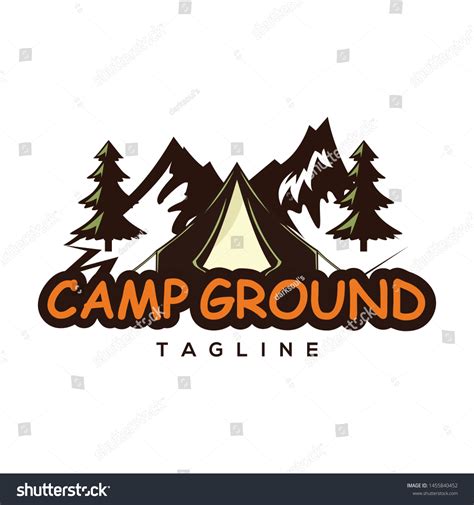 Campground Logo Patches Logo Design Stock Vector Royalty Free
