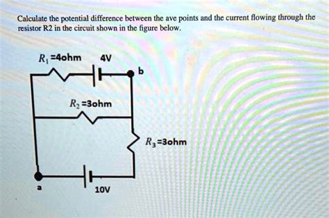 solved calculate the potential difference between the two points and