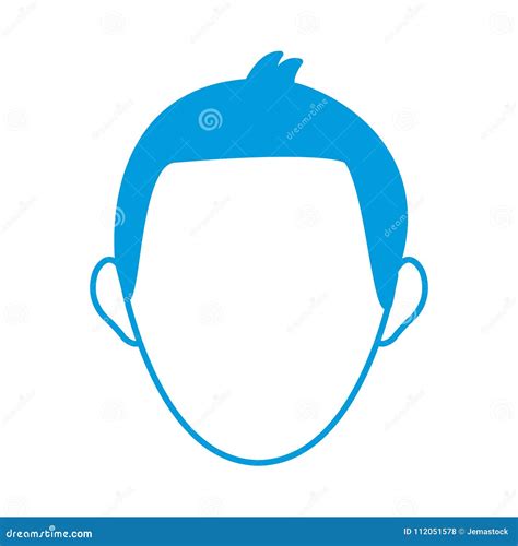 Man Face Character People Contour Image Stock Vector Illustration Of Business Symbol 112051578