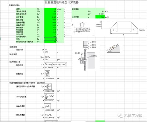 【资料分享】电机选型计算excel表，一表到手，选型不再愁！ 机械工程师 商业新知