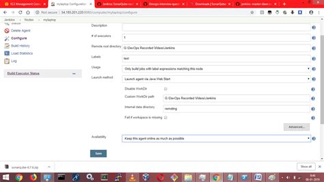 jenkins master slave configuration windows node not conneting · issue