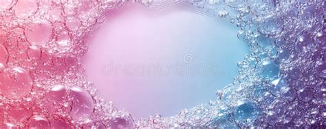 Colorful Foam Bubbles Creating A Frame On Gradient Background Stock Illustration Illustration