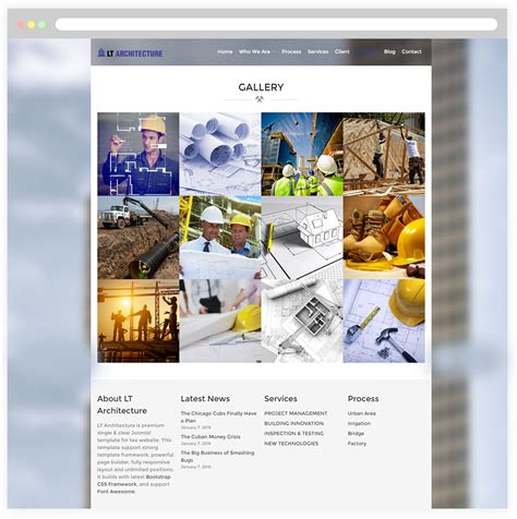 Lt Architecture Free Responsive Modern Architecture Wordpress Theme