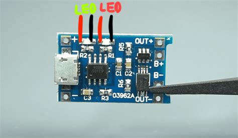 can i extend charge indicator leds on tp4056 like this using generic