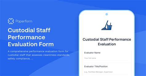 Custodial Staff Performance Evaluation Form Template Paperform