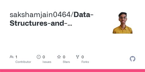 GitHub Sakshamjain0464 Data Structures And Algorithms