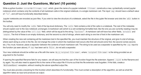 Question 2 Just The Questions Maam 10 Points