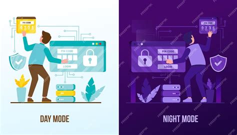 Premium Vector Data Protection With Pin Code Concept Illustration Information Privacy