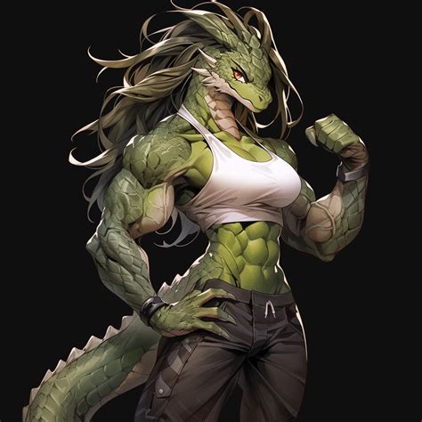 Dragon Muscle Girl By K Jackson Katss On Deviantart