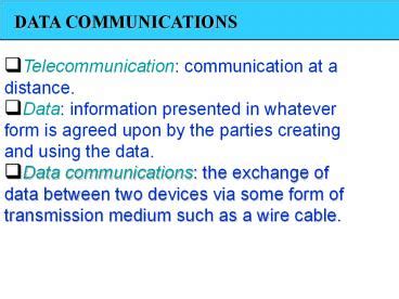 PPT DATA COMMUNICATIONS PowerPoint Presentation Free To View Id E561d ZDc1Z