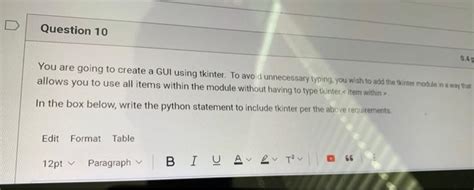 Solved You Are Going To Create A GUI Using Tkinter To Avo Chegg