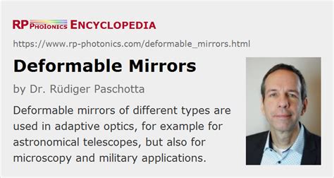 Deformable Mirrors Wavefront Correction Adaptive Optics Segmented Continuous Surface