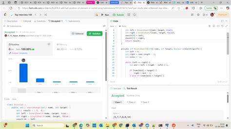 🔎 Dsa 100 Challenge Day 38 Problem 8 Find First And Last Position Of Element In Sorted Array