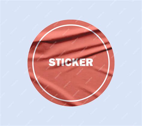 Premium Psd Red Sticker Mockup Design