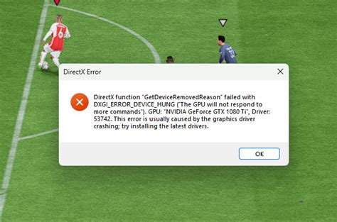 Directx Gpu Driver Crashing In 80 Of Games Anyone Else With A Similar Issue R Easportsfc