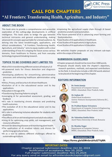 Dear Researchers Professors Greetings Call For Chapters