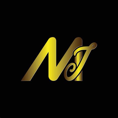 Mj Text Logo Vector Designalphabet Logo Assets 16867432 Vector Art At