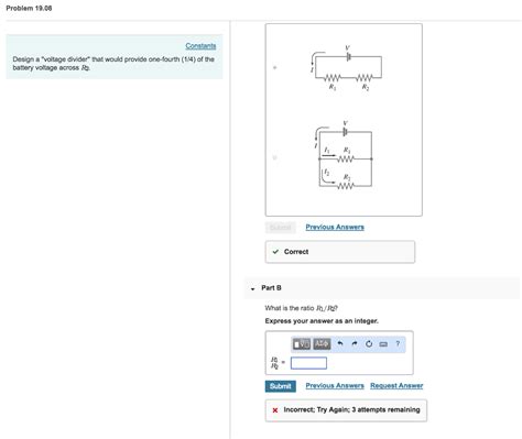 Solved Problem 1908 Constants Design A Voltage Divider