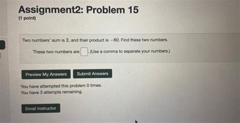 Solved Assignment2 Problem 15 1 Point Two Numbers Sum Is
