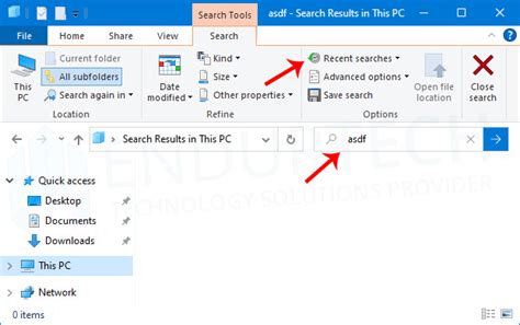 Disable Or Clear File Explorer Search History Endurtech
