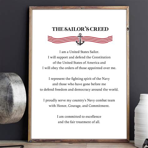 Sailors Creed Us Navy T For Sailor American Soldier Armed