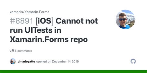 IOS Cannot Not Run UITests In Xamarin Forms Repo Issue Xamarin Xamarin Forms GitHub