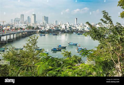 River Kai And The City The Coastal City Of Nha Trang And Bridge Over