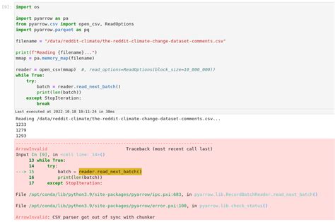 [python] csv parser got out of sync with chunker on subsequent
