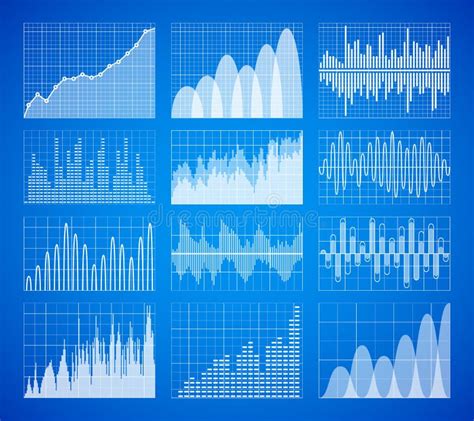 statistic business data graphs charts vector set information