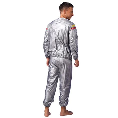 Unisex Sauna Suit Pvc Fitness Sweating Sauna Suit With Stripes Pp