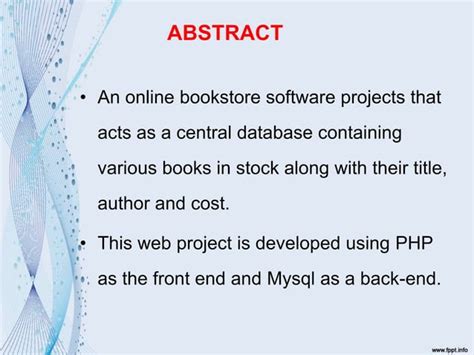 Book Store Php Ppt