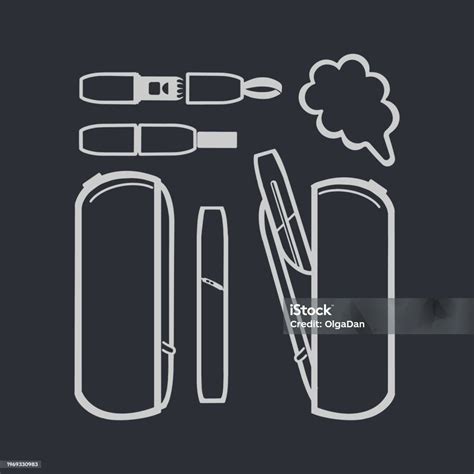 Vape 전자 히터 담배 및 증기 개념 기호에 대한 스톡 벡터 아트 및 기타 이미지 개념 기호 개체 그룹 구름 Istock