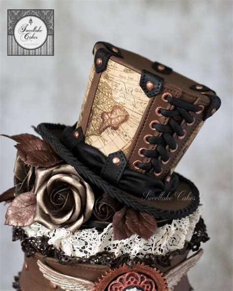 Steampunk Top Hat Cake Topper Cake Creative Cakes Fashion Cakes