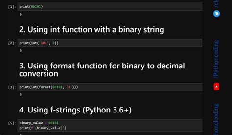 Different Ways To Print Binary Values As Decimals In Python Computer Languages Clcoding