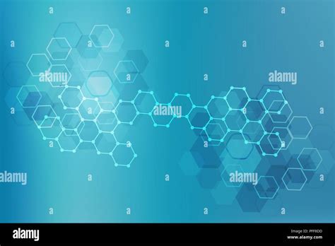Structure Molecule And Communication Dna Atom Neurons Abstract Polygonal Structure With