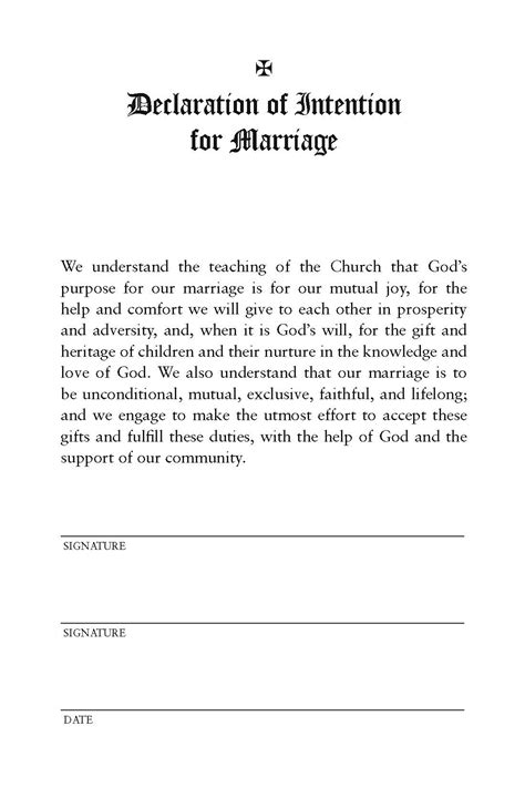 ChurchPublishing Org Declaration Of Intention For Marriage With Gender Neutral Language Free