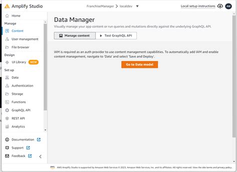 Cannot Edit Content In Amplify Studio As Cannot Change To Iam Permissions Issue Aws